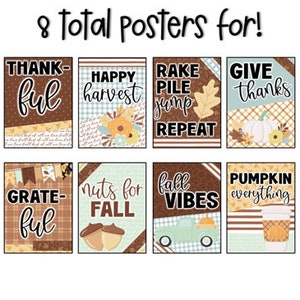 Fall Growth Mindset Classroom Posters, Classroom Decorations, Bulletin ...
