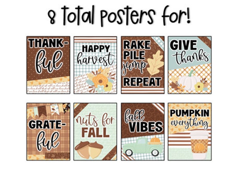 Fall Growth Mindset Classroom Posters, Classroom Decorations, Bulletin ...