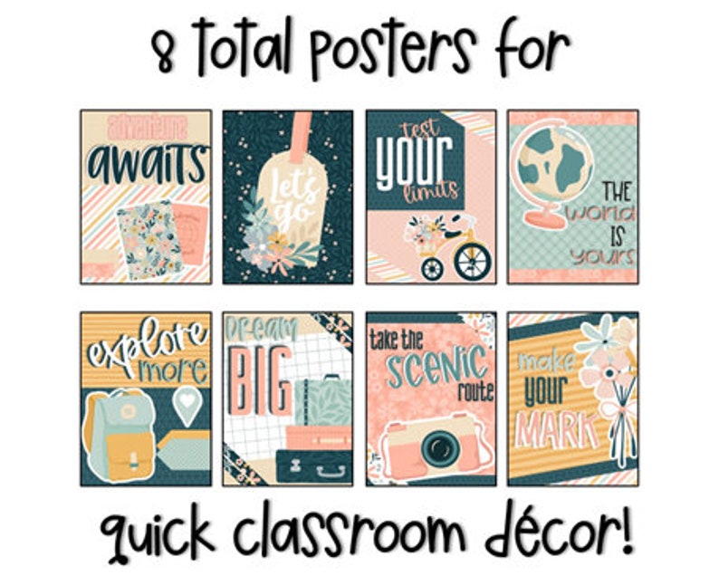 Adventure Growth Mindset Classroom Posters, Classroom Decorations ...