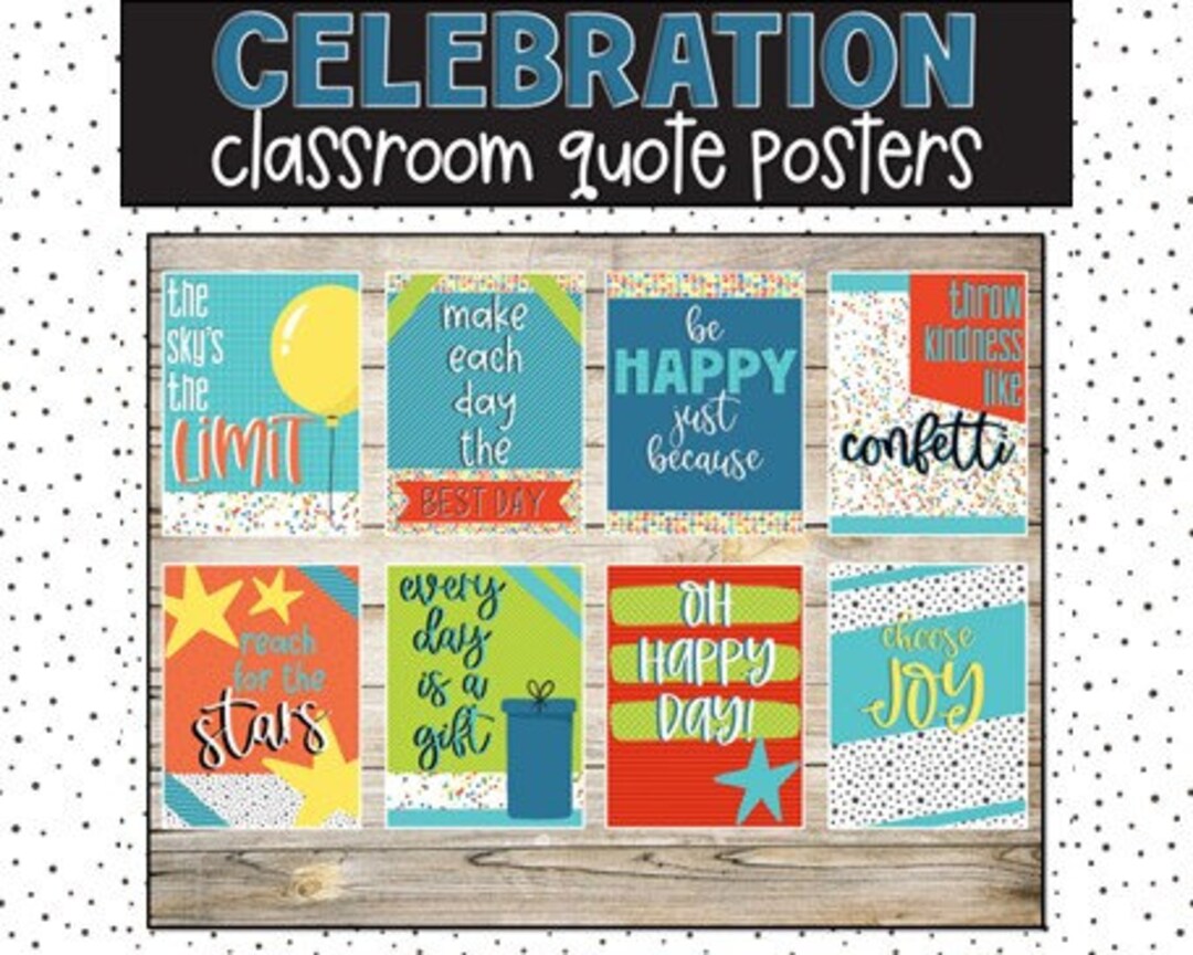 Celebration Growth Mindset Classroom Posters Classroom - Etsy