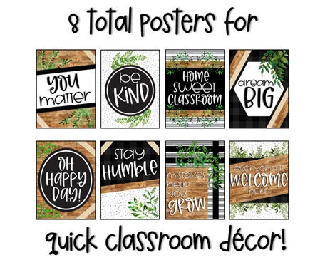 Farmhouse Growth Mindset Classroom Posters, Classroom Decorations ...