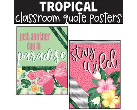Tropical Growth Mindset Classroom Posters, Classroom Decorations ...