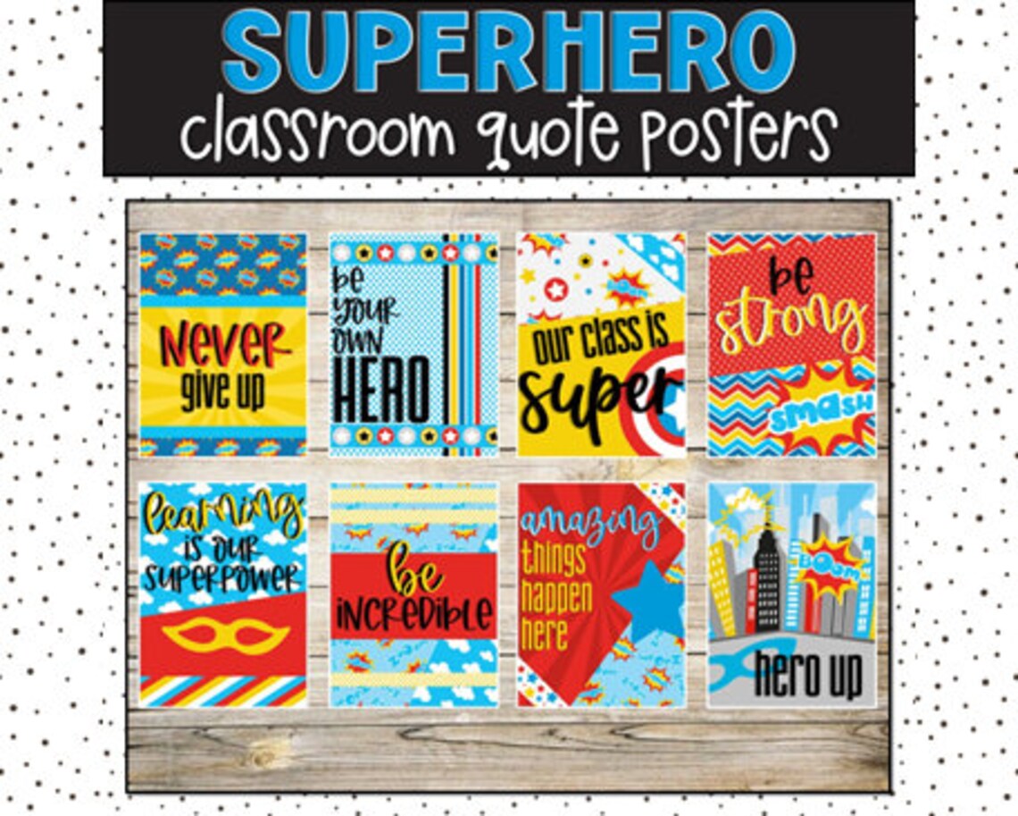 Superhero Growth Mindset Classroom Posters, Classroom Decorations ...