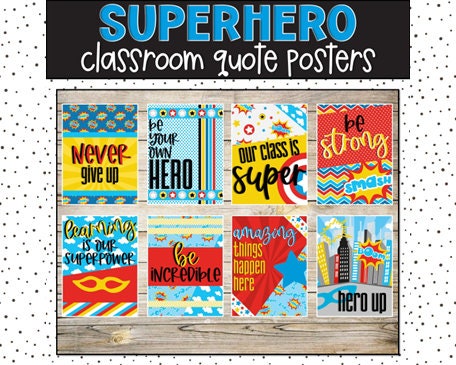 Superhero Growth Mindset Classroom Posters, Classroom Decorations ...