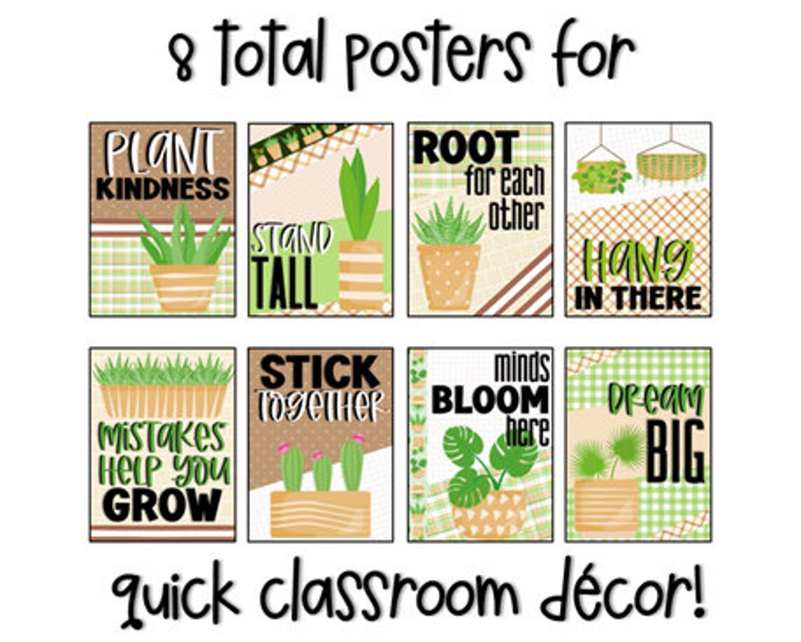 Plant Lovers Growth Mindset Classroom Posters, Classroom Decorations ...
