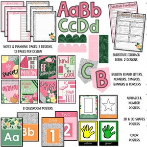 Tropical Classroom Decorations Bundle, Classroom Theme, Bulletin Board ...
