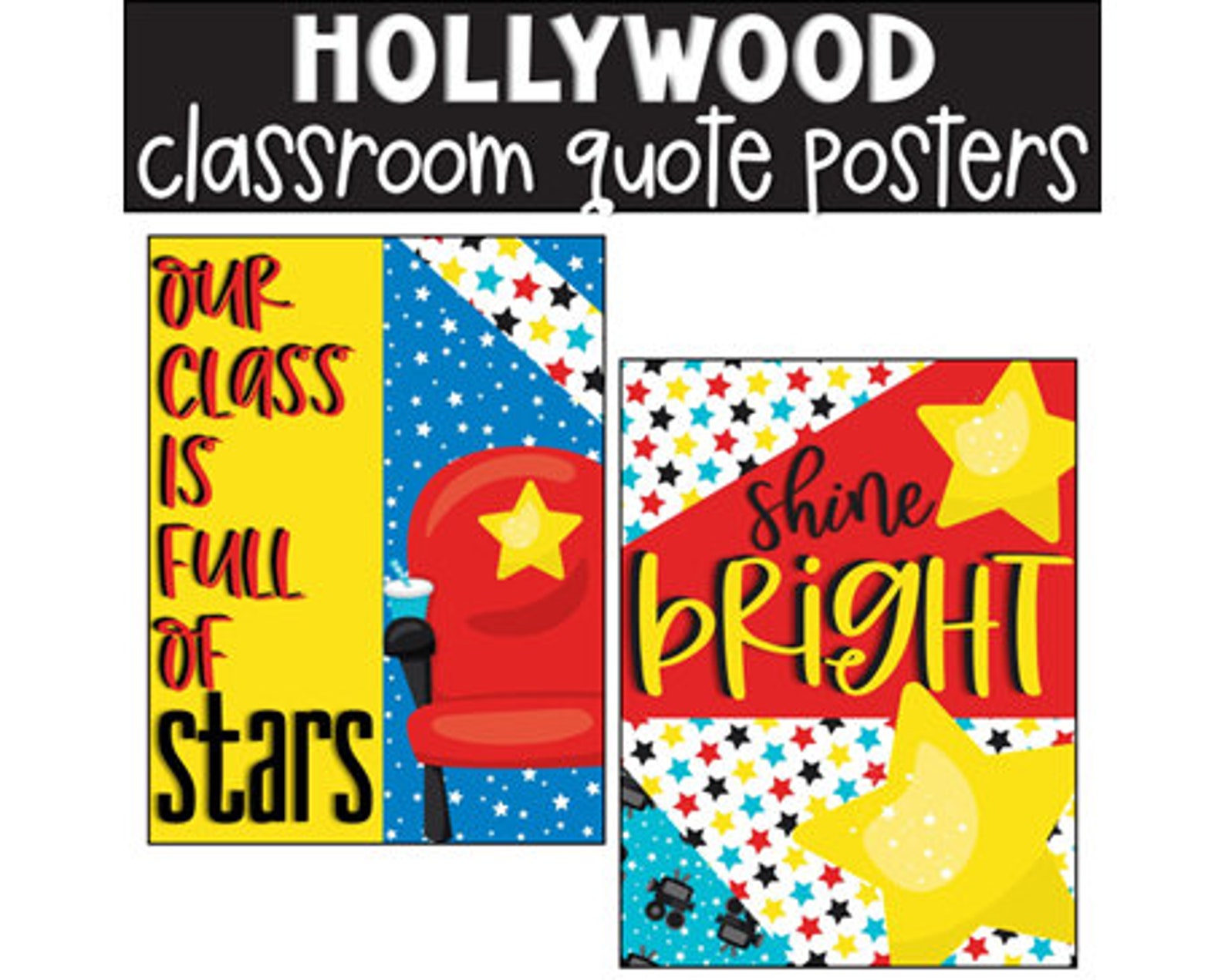 Hollywood Growth Mindset Classroom Posters, Classroom Decorations ...