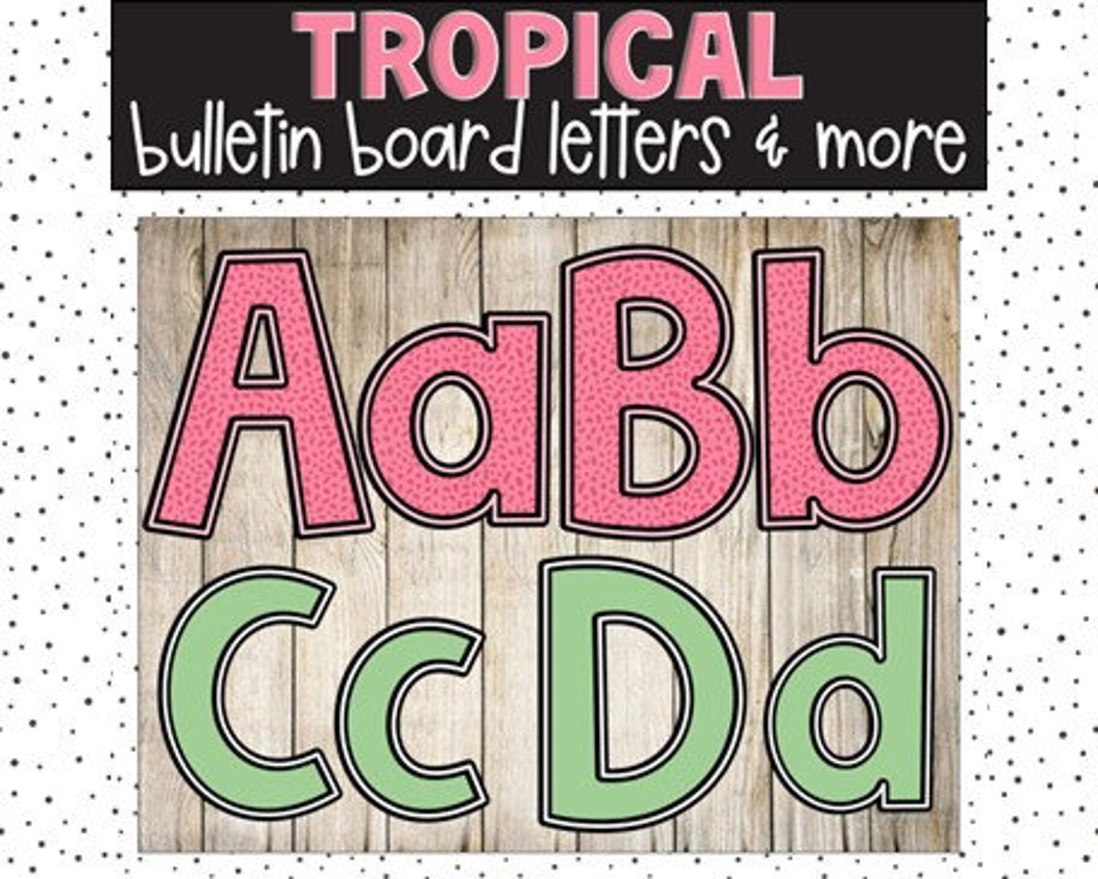 Tropical Classroom Decor A-Z Bulletin Board Letters - Etsy
