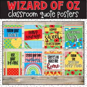 Wizard of Oz Growth Mindset Classroom Posters, Classroom Decorations ...