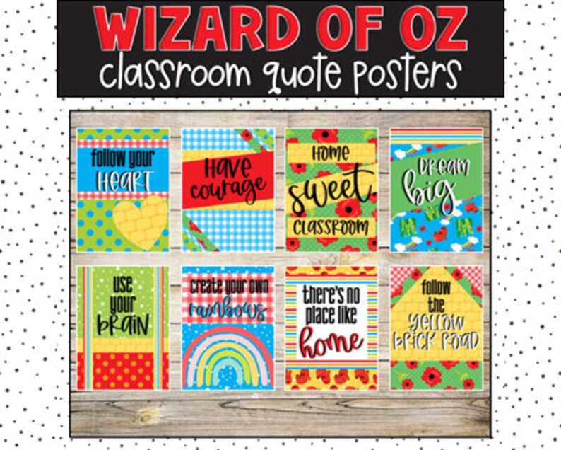 Wizard of Oz Growth Mindset Classroom Posters, Classroom Decorations ...