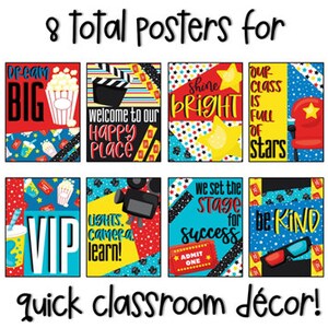 Hollywood Growth Mindset Classroom Posters, Classroom Decorations ...