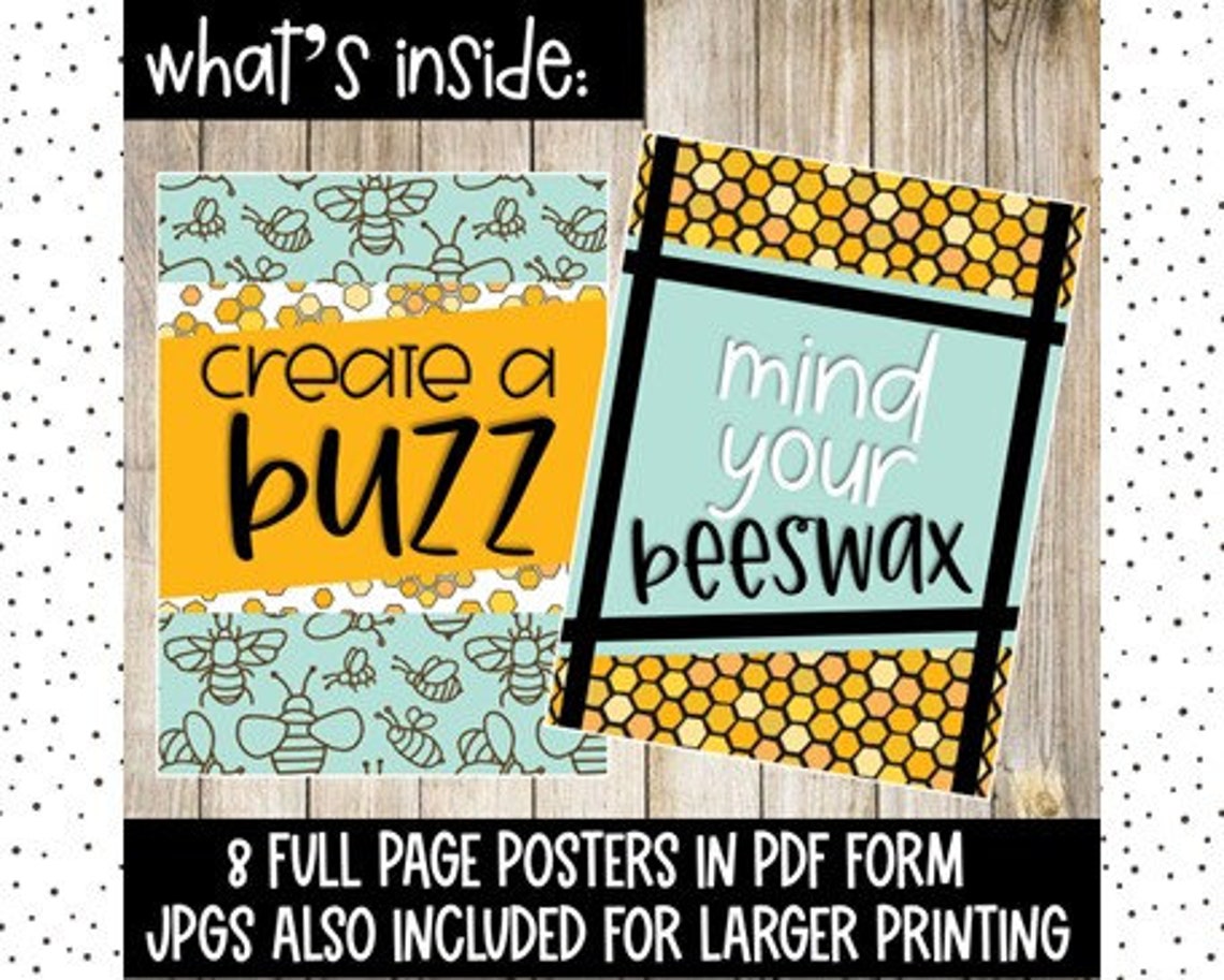 Busy Bees Growth Mindset Classroom Posters Classroom - Etsy