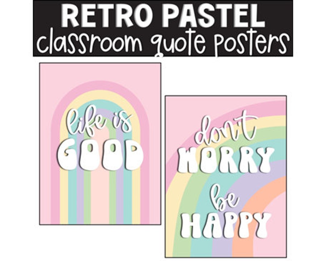 Retro Growth Mindset Classroom Posters, Classroom Decorations, Bulletin ...