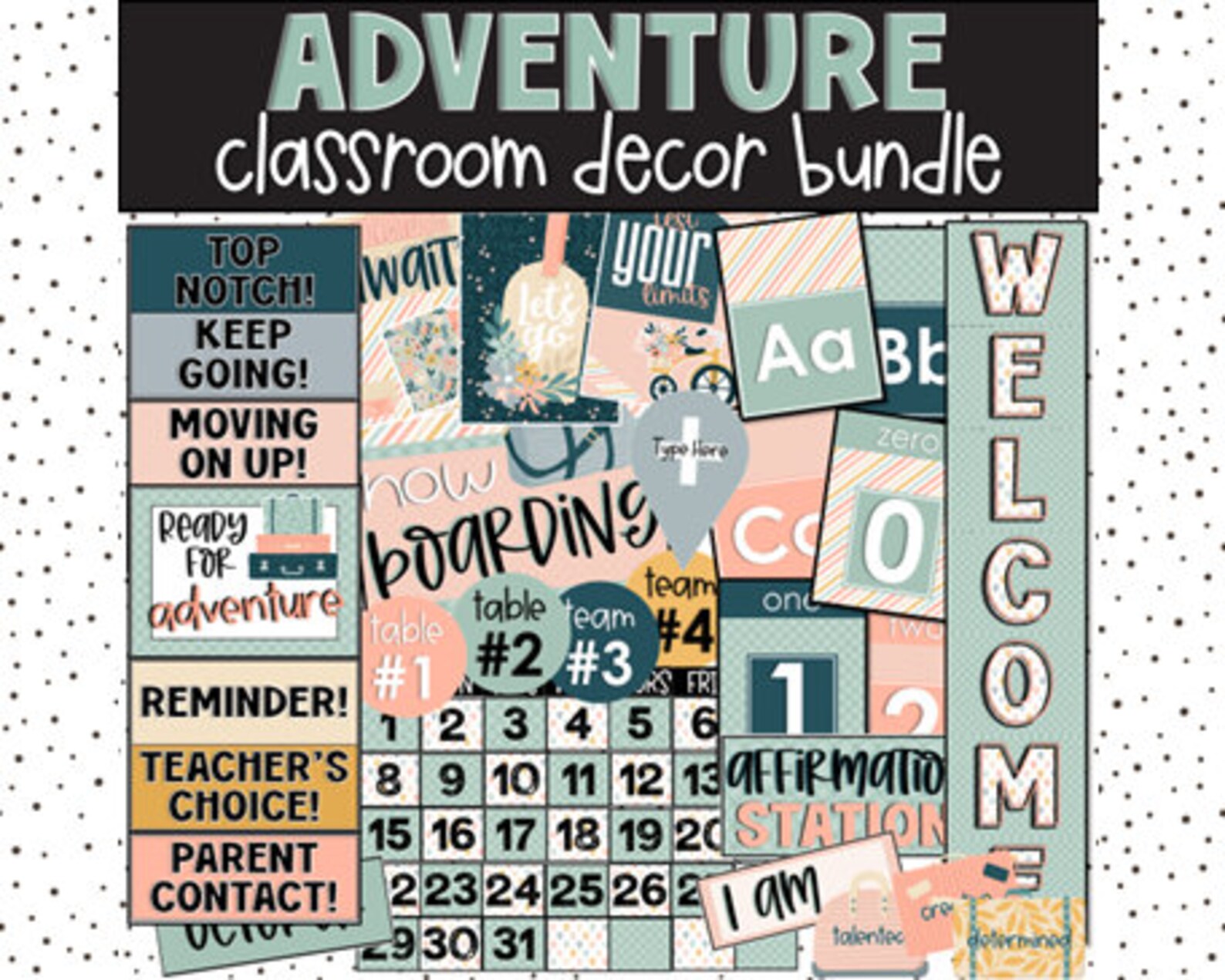 Adventure Classroom Decorations Bundle, Classroom Theme, Bulletin Board ...