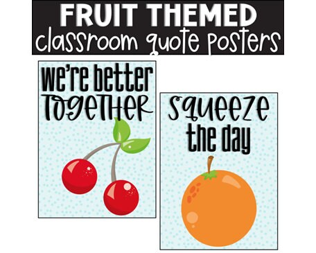 Fruit Growth Mindset Classroom Posters, Classroom Decorations, Bulletin ...
