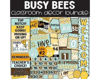 Busy Bees Classroom Decorations Bundle, Classroom Theme, Bulletin Board ...