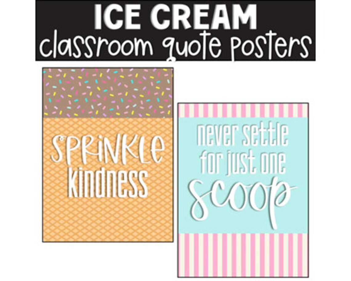 Ice Cream Growth Mindset Classroom Posters, Classroom Decorations ...