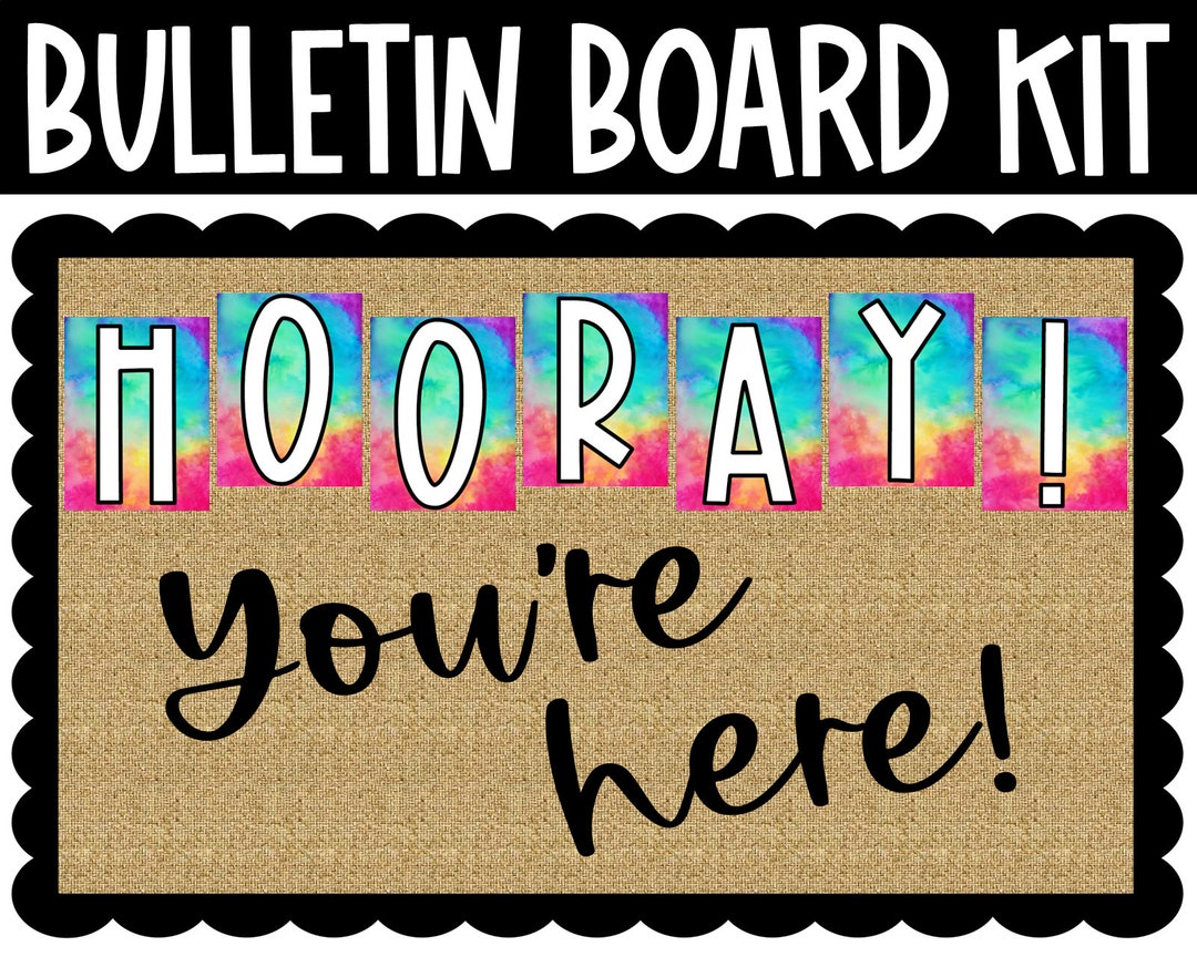 Hooray You're Here Colorful Bulletin Board and Door Kit, Colorful ...