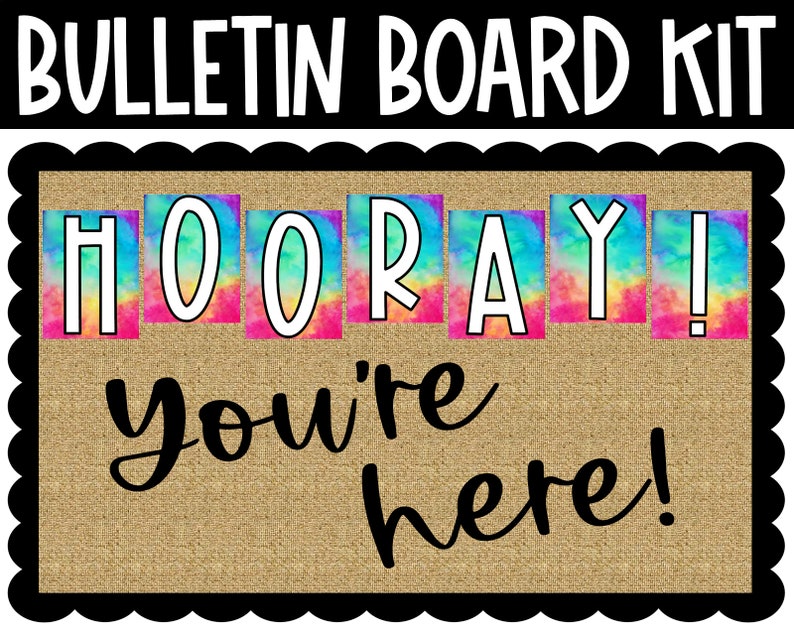 Hooray You're Here Colorful Bulletin Board and Door Kit, Colorful ...