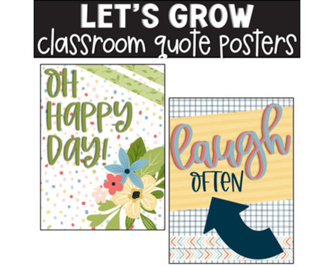 Plants Growth Mindset Classroom Posters, Classroom Decorations ...
