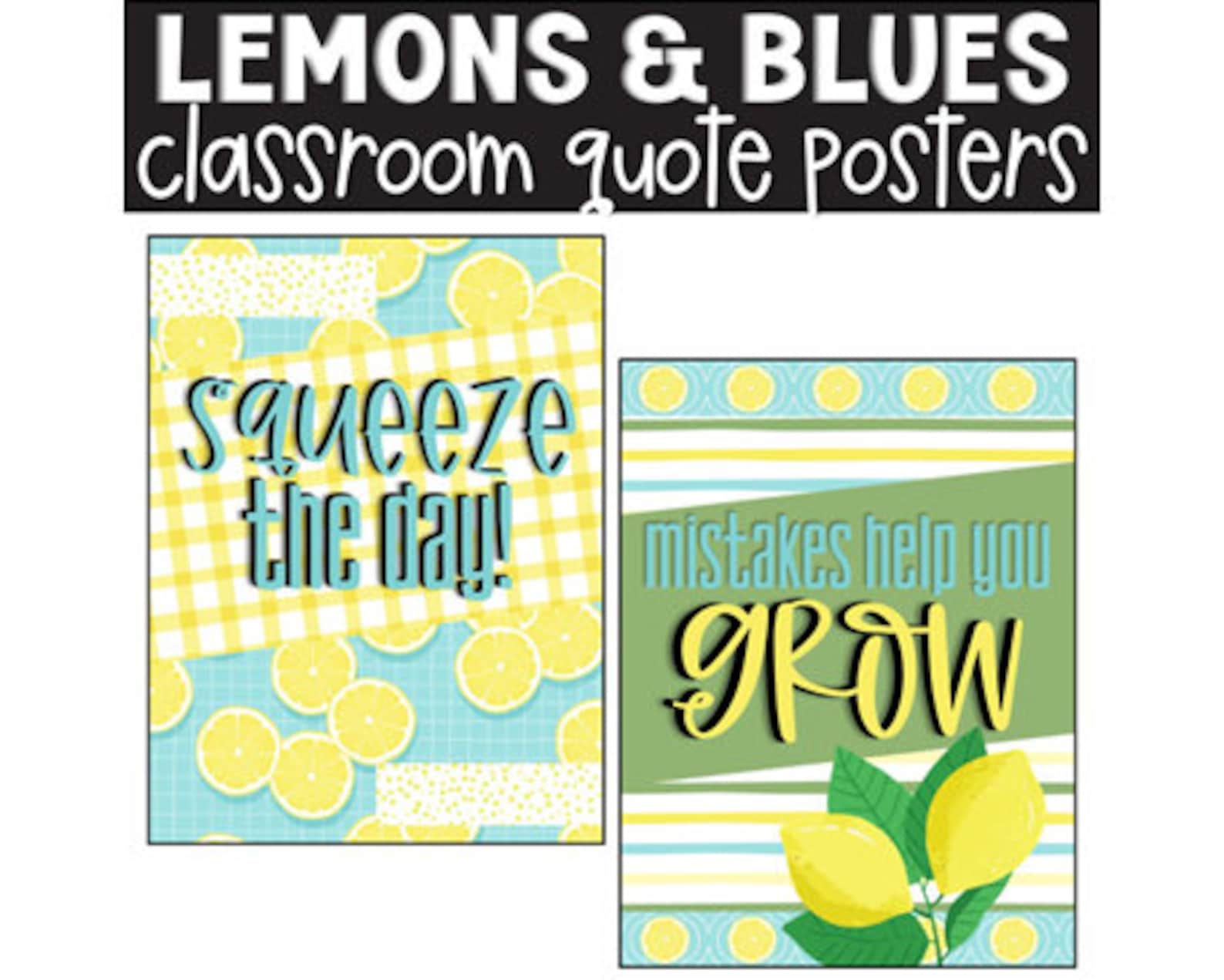 Lemons Growth Mindset Classroom Posters, Classroom Decorations ...