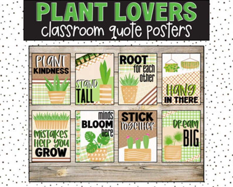 Plant Lovers Growth Mindset Classroom Posters, Classroom Decorations ...
