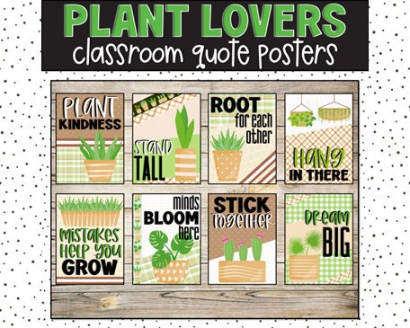 Plant Lovers Growth Mindset Classroom Posters, Classroom Decorations ...