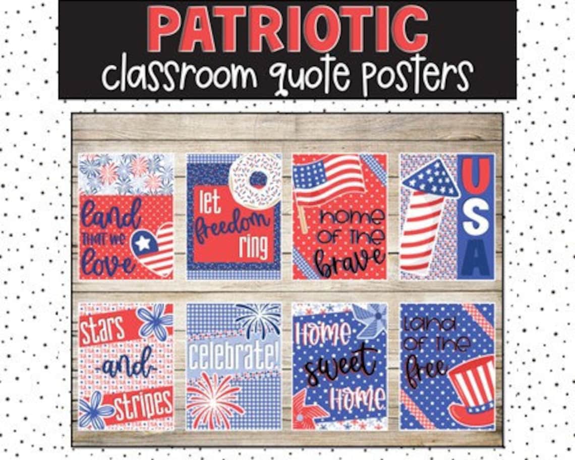 Patriotic Growth Mindset Classroom Posters Classroom - Etsy