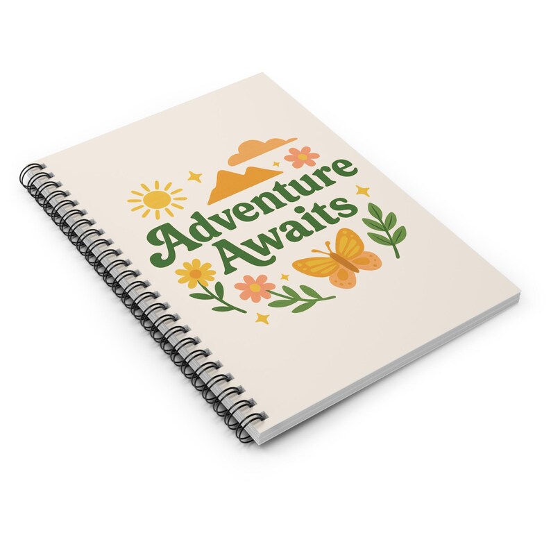 Adventure Awaits Spiral Notebook: Floral Butterfly Travel Journal - Etsy