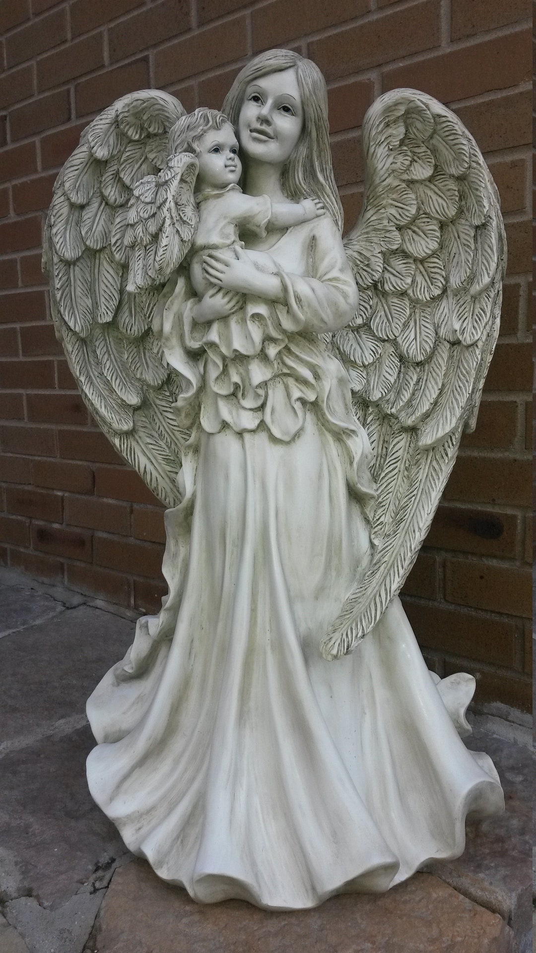 LARGE Mother & Child Garden Statue - Etsy