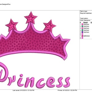 Princess Crown Applique Design - Etsy