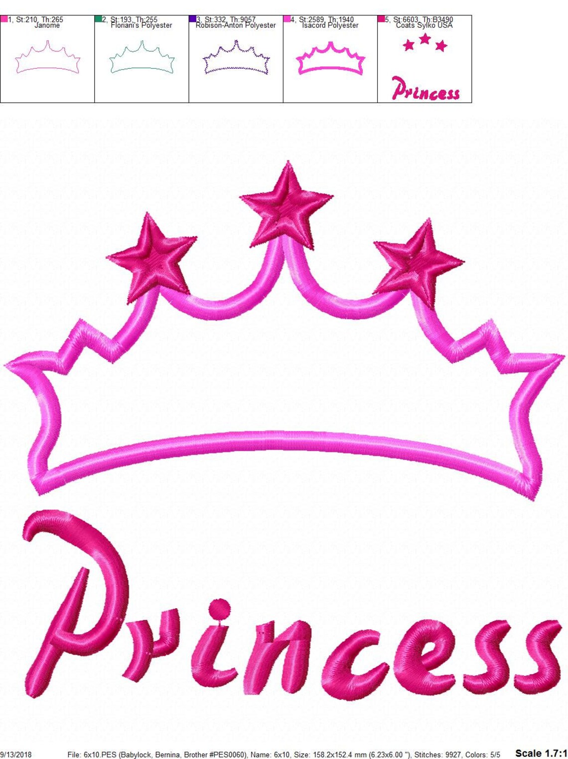 Crown Applique Design - Etsy