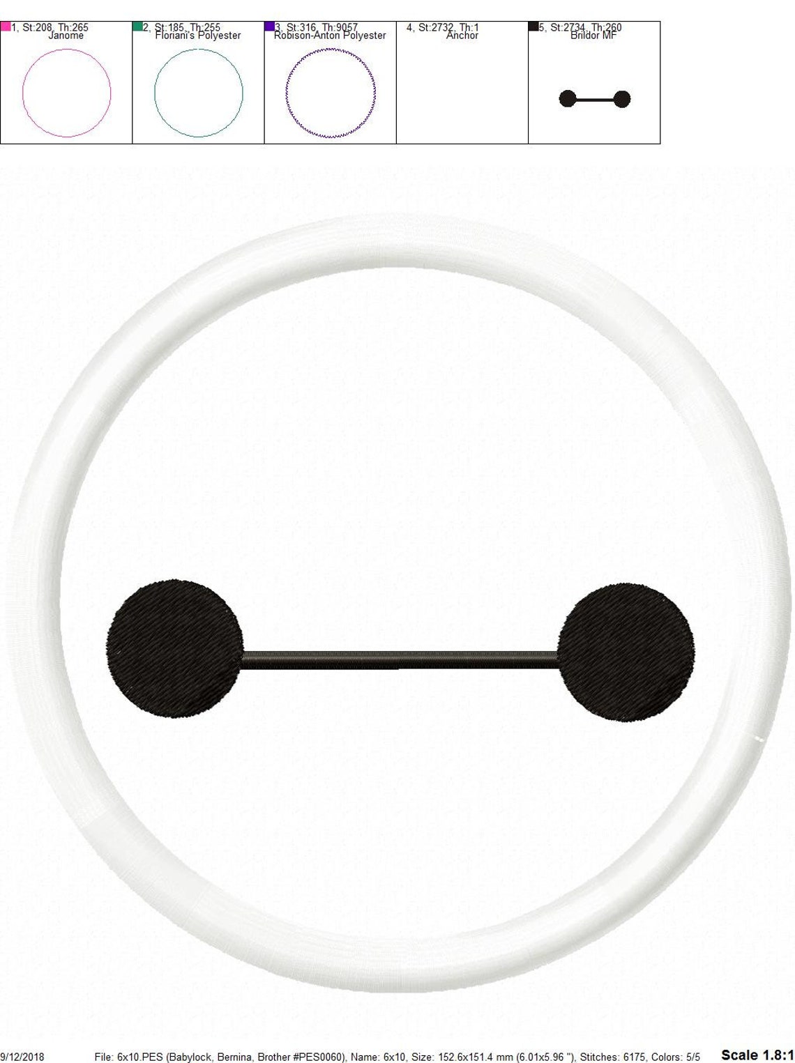 Baymax Face Machine Applique Design | Etsy