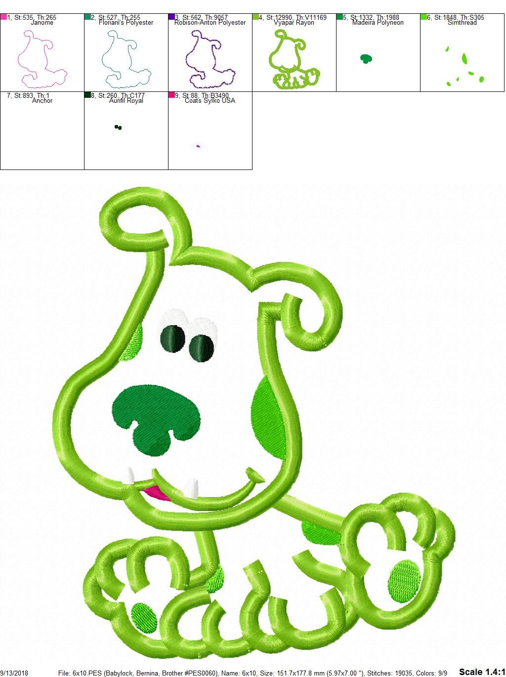 Green Puppy Blues Clues