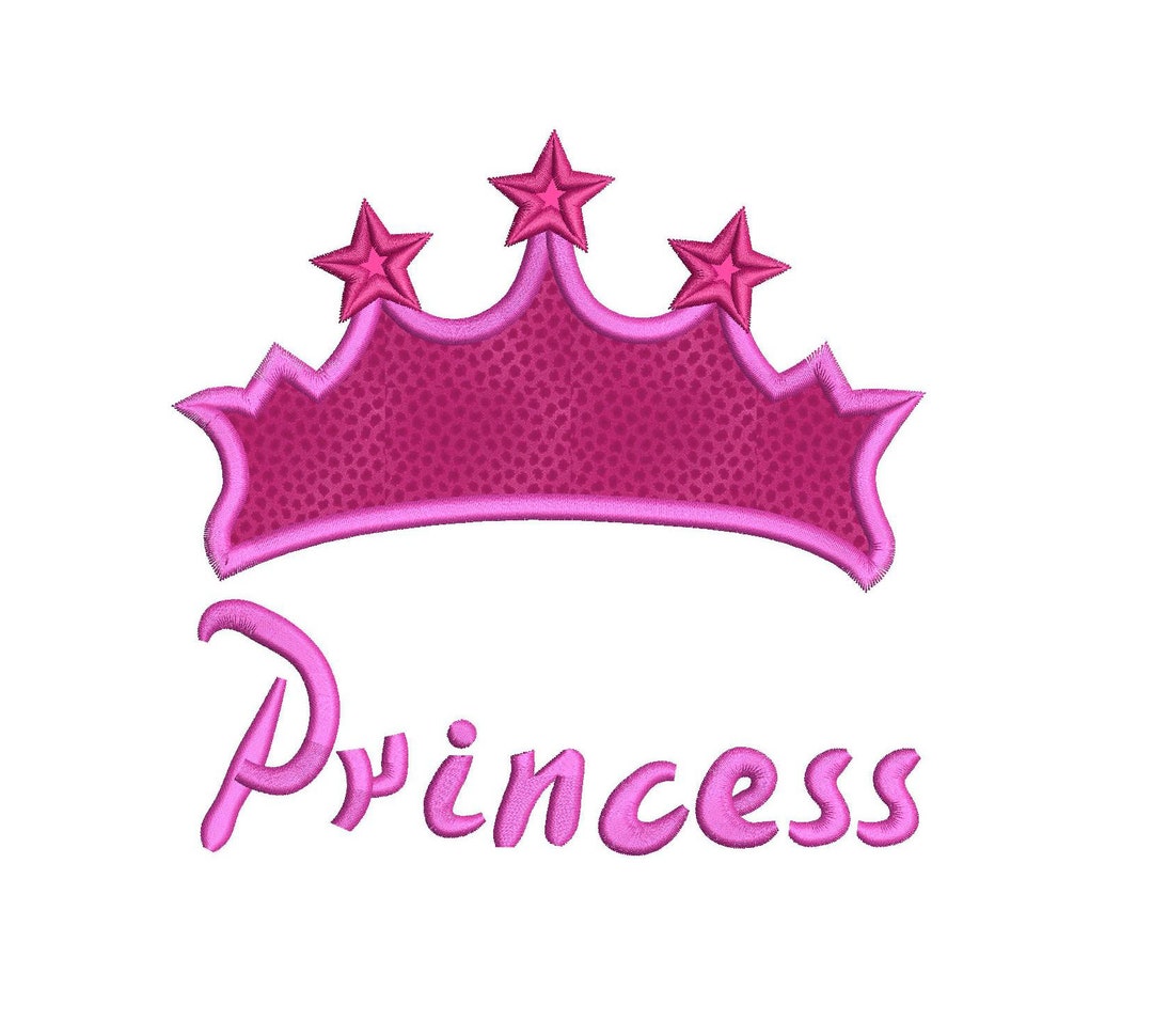 Princess Crown Applique Design - Etsy