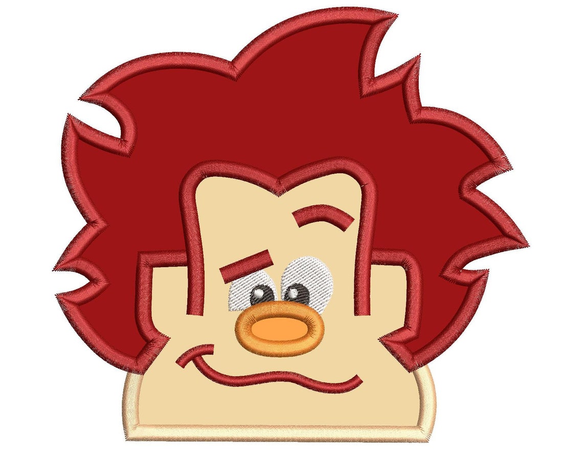 Wreck It Ralph Head Applique Embroidery Design - Etsy