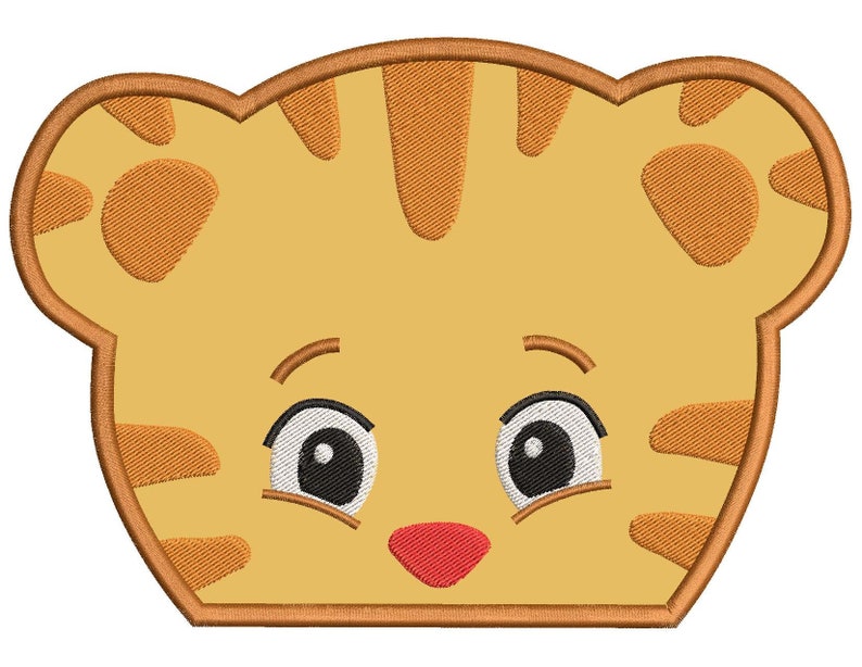 Daniel Tiger Neighborhood Head Applique Embroidery Design | Etsy