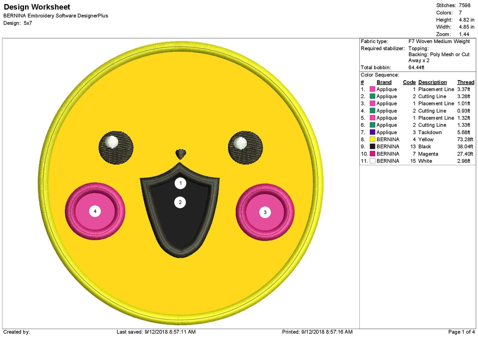 Pokemon Face Applique Design | Etsy