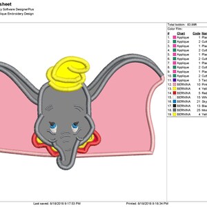Dumbo Applique Embroidery Design - Etsy