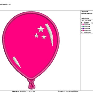 Balloon Applique Design - Etsy