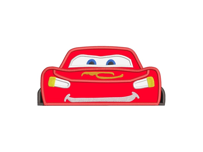 Cars Lightning Mcqueen Applique Embroidery Design - Etsy