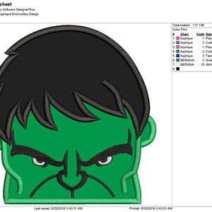 Hulk Head Applique Embroidery Design - Etsy