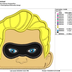 Dash Parr Head Applique Embroidery Design - Etsy