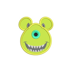 Mickey Mouse Mike Wazowski Applique Design - Etsy
