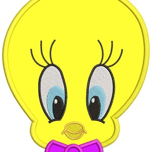 Tweety Head Applique Embroidery Design - Etsy