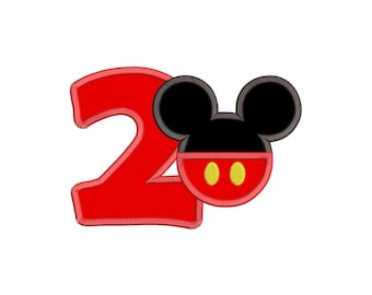 Mickey Mouse Number 2 Clipart