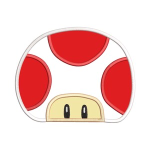 Super Mario Toad Applique Embroidery Design - Etsy