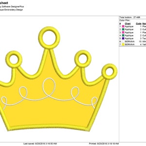 Crown Applique Embroidery Design - Etsy