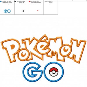 Pokemon Go Logo Applique Design - Etsy