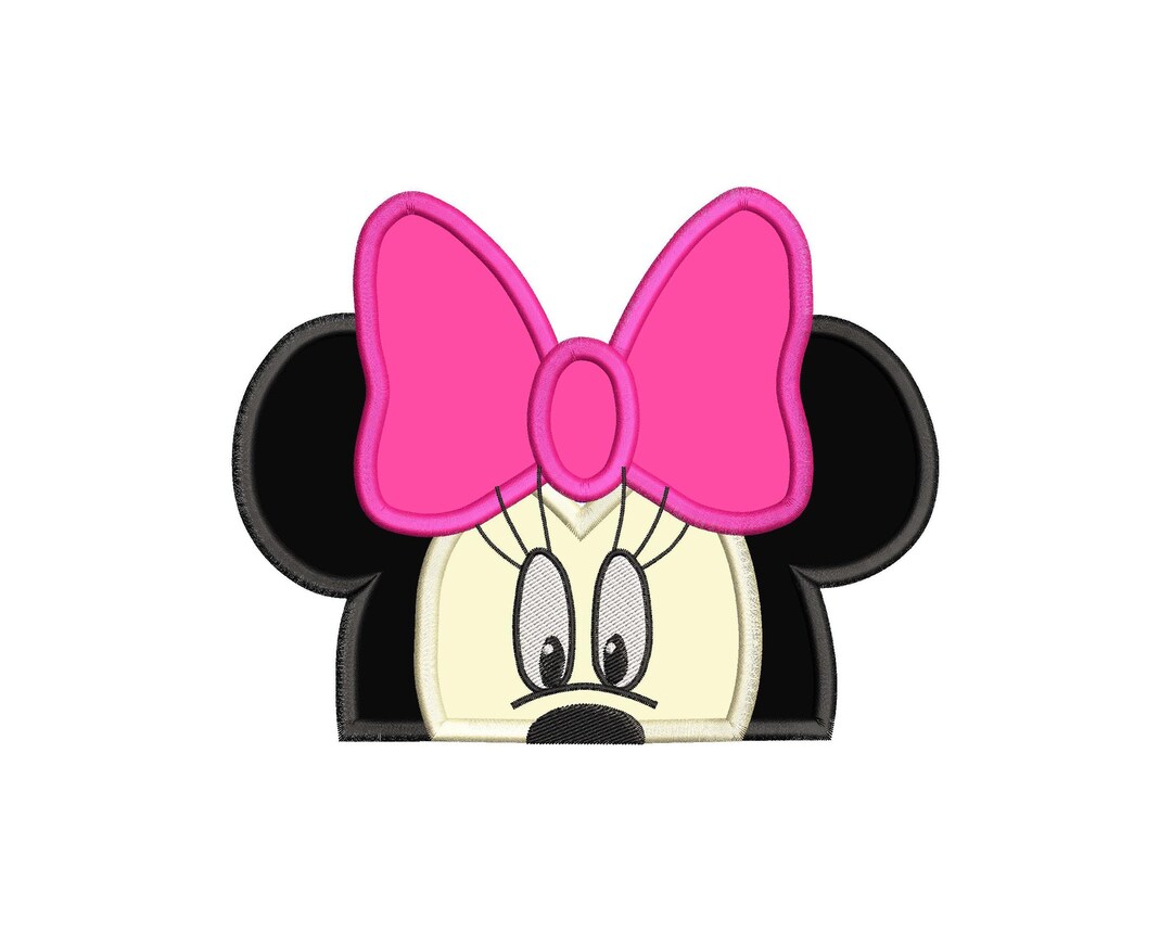 Minnie Mouse Head Applique Embroidery Design - Etsy